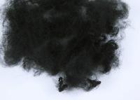China AA Grade Black Flame Resistant Polyester Fibers 6D 65mm Anti Distortion for Pillow Filling for sale