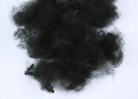 China AA Grade Black Flame Resistant Polyester Fibers 6D 65mm Anti Distortion for Pillow Filling for sale