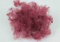 China Solid Dark Red PSF Polyester Staple Fibre 12D*64mm For Felt Nonwoven Fabric for sale