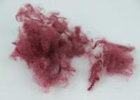 China Solid Dark Red PSF Polyester Staple Fibre 12D*64mm For Felt Nonwoven Fabric for sale
