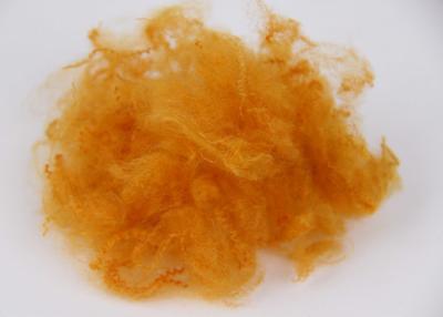 China 8D Flame Retardant Polyester Staple Fiber 51mm Yellow Dope Dyed PSF for Carpet for sale
