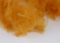 China 8D Flame Retardant Polyester Staple Fiber 51mm Yellow Dope Dyed PSF for Carpet for sale