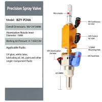 China BZY-P24A Pneumatic Precision Spray Dispensing Valve for PCB UV Glue Coating for sale