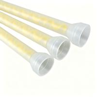 China MIXPAC MS08-19-R 19-element Yellow POM Static Mixer for SMT PCB Dispensing with 1500PSI Pressure for sale