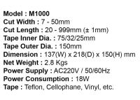 China 7mm-50mm Cutting Width M1000 Tape Dispenser / Automatic Packing Tape Dispenser for sale