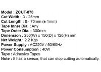 China ZCUT-870 Carousel Type 220V Automatic Tape Dispenser Machine For 3mm-25mm Tape Width for sale