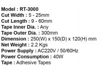 China 5MM To 25MM Tape Width RT-3000 Automatic Masking Tape Dispenser for sale