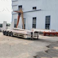 China CIMC 100 Ton Container Transport Truck Lowbed Semi Trailer for sale