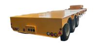 China Air Suspension 100 Ton Container Transport Truck Semi Flatbed Trailer with Steel Body for sale