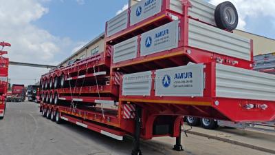 China CIMC Truck Trailer 4 Axles Heavy Duty Lowboy Semi Trailer Lowbed Semi Trailer for sale