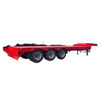 China Electrophoresis KTL Powder Coating 100T Low Bed Semi-Trailer for Excavator Transport for sale