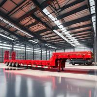 China CIMC 4 Axles Customized Professional Wide Load Low Bed Semi-trailer for sale