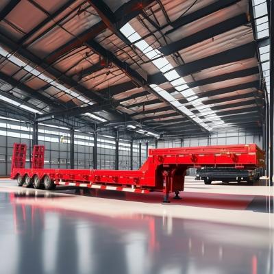 China CIMC 4 Axles Customized Professional Wide Load Low Bed Semi-trailer for sale