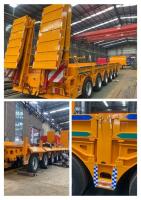China CIMC 6-axis 60 T 80 120 Tons Lowbed Semi Trailer for sale
