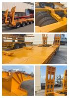 China CIMC 6-axis 60 T 80 120 Tons Lowbed Semi Trailer for sale