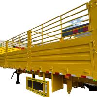 China CIMC Promotional 40 Ton Cargo Trailer High Intensity Chinese Cargo Fence Semi Trailer for sale