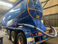 China CIMC Powder Tanker Trucks 3-Axle Bulk Transport Semi Trailers Cement Transportation for sale