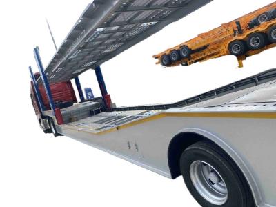 China CIMC Factory Direct Quality Stainless Steel 2 Axle 8-9 Load Car Transport Semi Trailer for sale