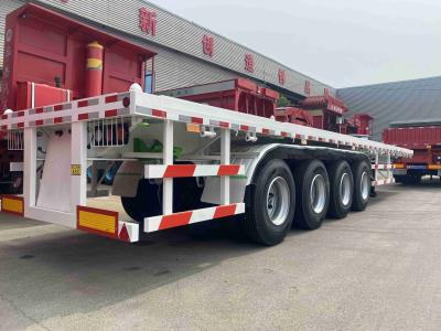 China CIMC Flat Container Semi-trailer Heavy-duty 4-axle 100t Export Brand New Container Trailer for sale