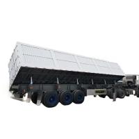 China CIMC mechanical suspension Dual air brake system payload 70T allows goods to be unloaded from the side Tri-axle Tipper Trailer for sale