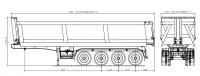 China Africa's most popular heavy-duty dump truck semi-trailer: specially designed for unloading bulk materials and gravel. for sale