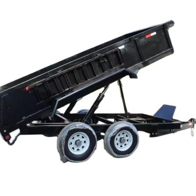 China Customized iron can hall 14000 lb electric brakes on both axels 2 5/16 ball hook up 235R16 tire tipper dump farm trailer truck for sale
