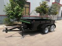 China Customized iron can hall 14000 lb electric brakes on both axels 2 5/16 ball hook up 235R16 tire tipper dump farm trailer truck for sale