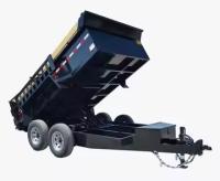 China Customized iron can hall 14000 lb electric brakes on both axels 2 5/16 ball hook up 235R16 tire tipper dump farm trailer truck for sale