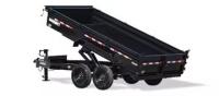 China Customized iron can hall 14000 lb electric brakes on both axels 2 5/16 ball hook up 235R16 tire tipper dump farm trailer truck for sale