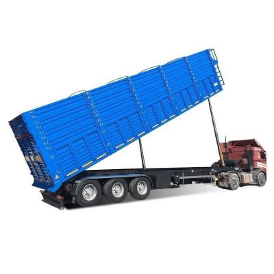 China CIMC high strength iron 3 axle 30-70 ton transport coal ore gravel sand mining building material end dumper tipper semi trailer for sale