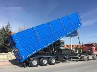China CIMC high strength iron 3 axle 30-70 ton transport coal ore gravel sand mining building material end dumper tipper semi trailer for sale