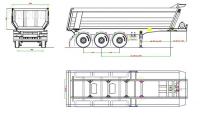 China According to the requirements of custom-made earth and sand building materials such as high-strength reverse semi-trailer for sale