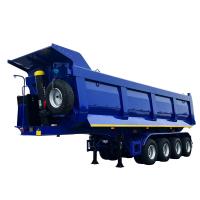 China CIMC Factory Direct Sale 80 Ton 3 or 4 Axles U Shape Dump Truck 45cbm transporting coal and sand Tipper Semi Trailer for sale