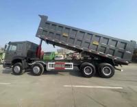 China CIMC HOWO 2 axles 371-460 Horsepower Medium Truck Heavy-Duty with Headlight sand coal stone Cover Dump tipper Truck for sale