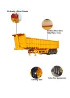 China CIMC new brand 350CC 2 3 4 Axle Motorized Tipper Cargo Tricycle Motorcycle Dumper Cargo semi trailer for sale