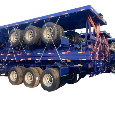 China CIMC China manufacturer of 3-axis direct sales high-quality price discount Flatbed semi trailer for sale