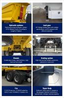 China CIMC New Used 4 Axles U Shape Tipper Tractor Side Rear Heavy Duty Dump Trailers With Hydraulic Cylinder for sale