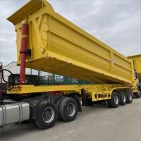 China CIMC adopts the newly designed three-axle rear dump semi-trailer made of new steel. for sale