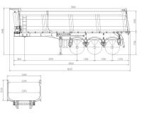 China CIMC adopts the newly designed three-axle rear dump semi-trailer made of new steel. for sale