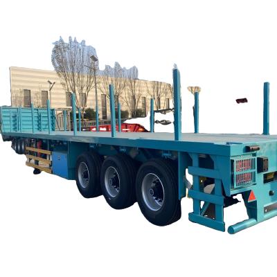 China CIMC China manufacturer of 3-axle direct sales high-quality discount flatbed semi-trailer for sale