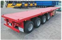 China CIMC new 4 Axle 80-100 Tons use for transport heavy equipment machinery and oversized loads Flatbed Container Semi Truck Trailer for sale