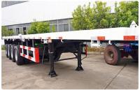 China CIMC new 4 Axle 80-100 Tons use for transport heavy equipment machinery and oversized loads Flatbed Container Semi Truck Trailer for sale