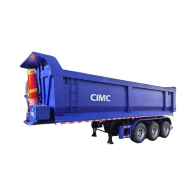 China CIMC Factory Direct Sale 80 Ton  4 Axles U Shape Dump Truck 45cbm transporting coal and sand Tipper Semi Trailer for sale