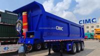 China CIMC Factory Direct Sale 80 Ton  4 Axles U Shape Dump Truck 45cbm transporting coal and sand Tipper Semi Trailer for sale