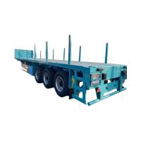 China 3 Axles Heavy-Duty Fatbed Semi Trailer for sale in Africa: Designed for Stable and Efficient Transportation of Oversized Loads for sale
