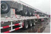 China Customized 1240*2480*1600mm 3 axles 60T carry 20ft\40ft container bagged cement and the other kind of bulk cargo Flatbed Trailer for sale