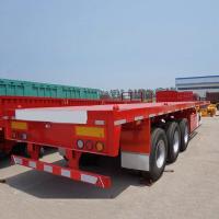 China Customized 1240*2480*1600mm 3 axles 60T carry 20ft\40ft container bagged cement and the other kind of bulk cargo Flatbed Trailer for sale