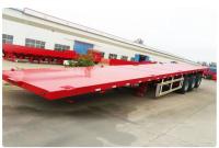 China Customized 1240*2480*1600mm 3 axles 60T carry 20ft\40ft container bagged cement and the other kind of bulk cargo Flatbed Trailer for sale