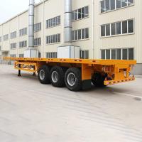 China Customized 1240*2480*1600mm 3 axles 60T carry 20ft\40ft container bagged cement and the other kind of bulk cargo Flatbed Trailer for sale