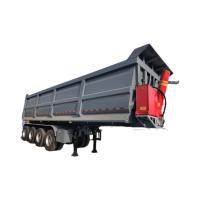 China CIMC steel with mechanical or air suspension Maximum load capacity 80T transport and tipping sand stone grain rear dump trailer for sale